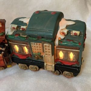 Holiday | Vintage Holiday Time Christmas Village Lighted Porcelain Hand ...